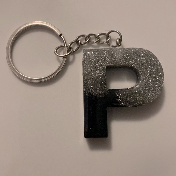 Hand Crafted | Accessories | Letter P Resin Art Key Chain | Poshmark